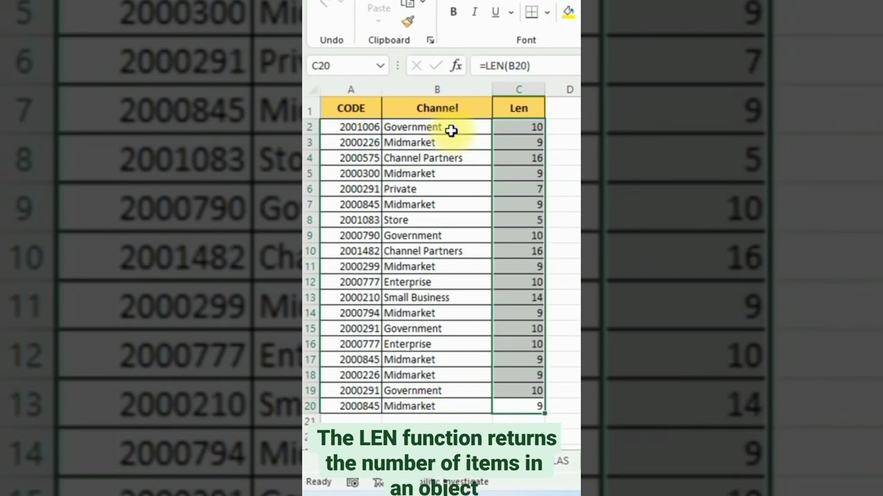 Excel LEN Formula Count Characters With Precision Excel LENFormula Excel LEN Formula Count Characters With Precision Excel LENFormula