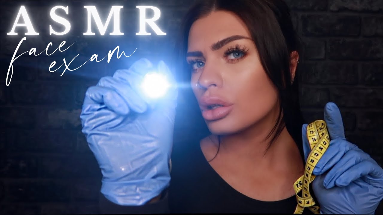 ASMR Face Examination 🔦👩🏻‍⚕️ (measuring, light triggers, face touching ...