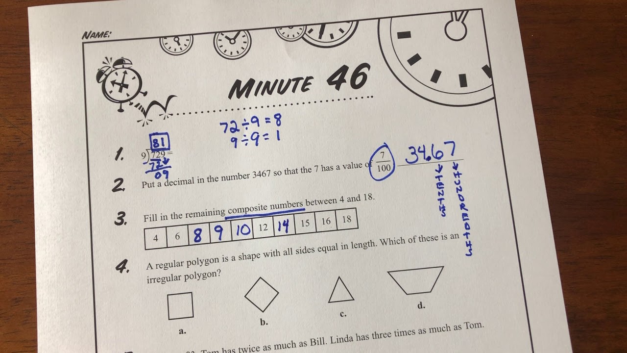 Math Minute 46 - YouTube