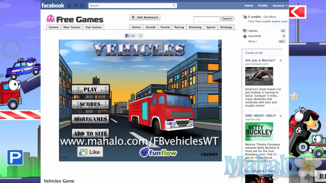 Vehicles Facebook Game Walkthrough - 1 - YouTube