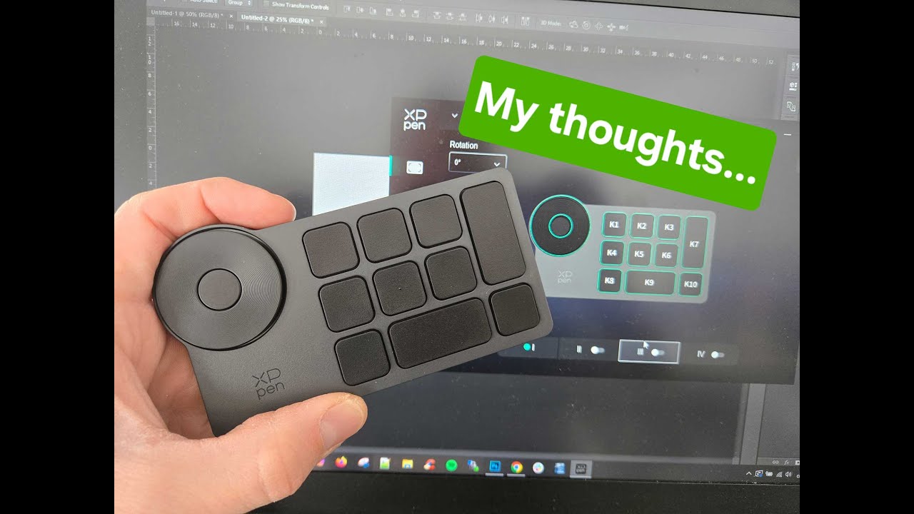 XPPen Mini Keydial ACK05 Wireless Shortcut Keyboard (Quick Review ...