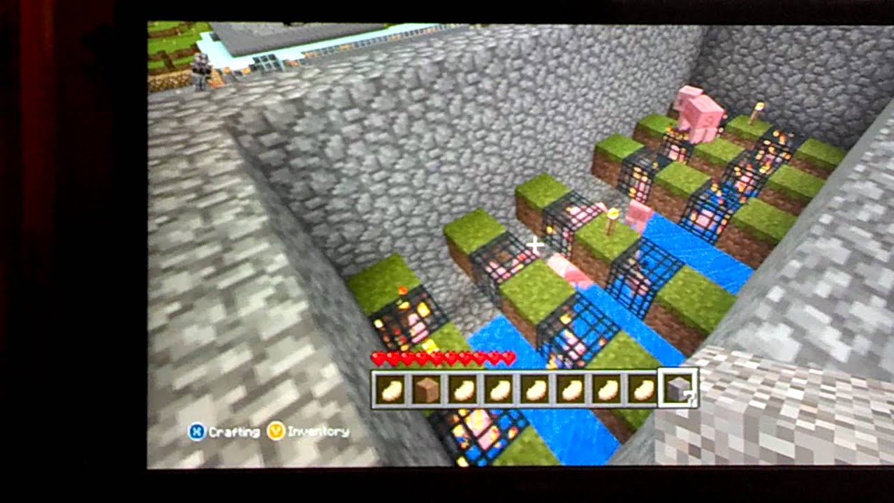 Minecraft xbox 360 epic pig pork chop farm - YouTube
