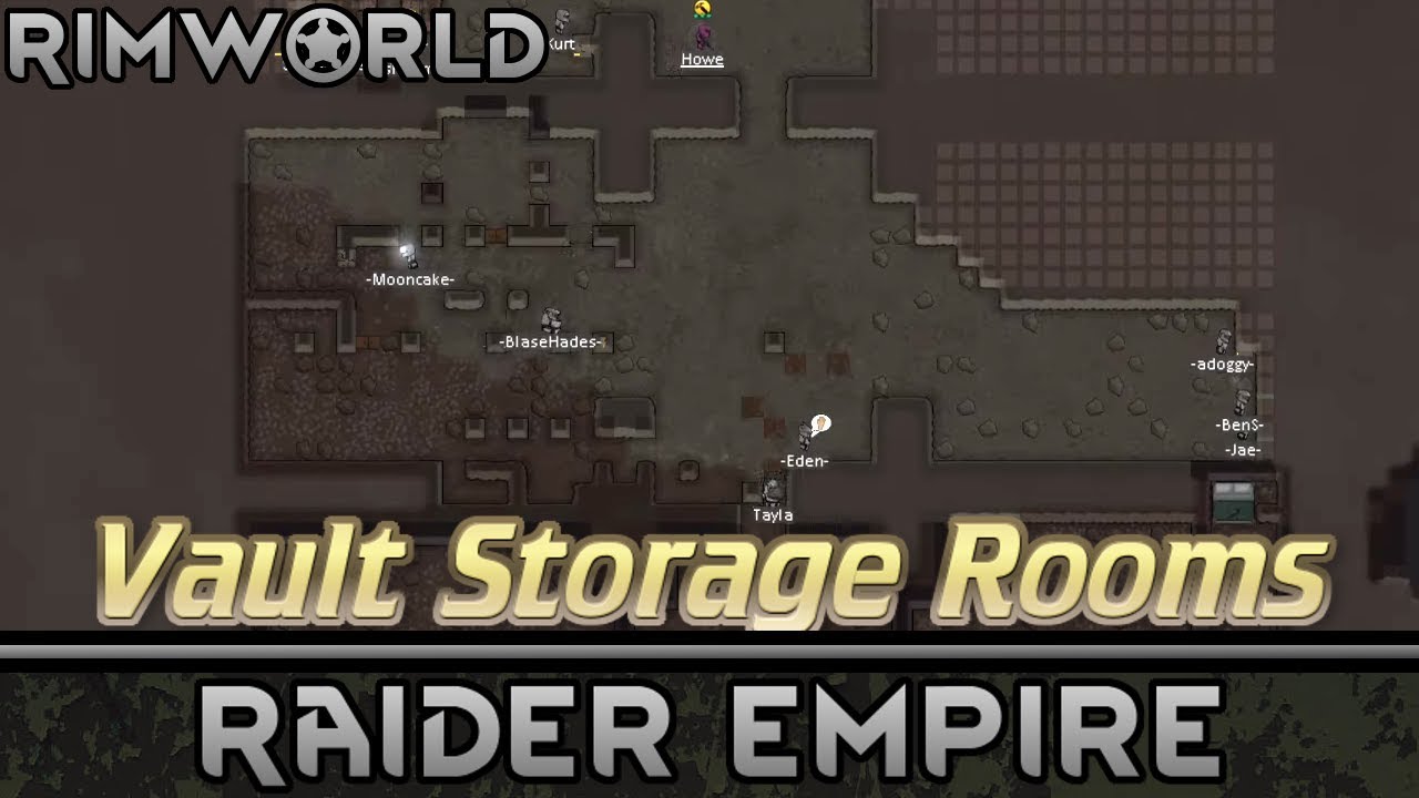 [123] Digging Out The Vault Storage Rooms | RimWorld 1.0 Raider Empire ...
