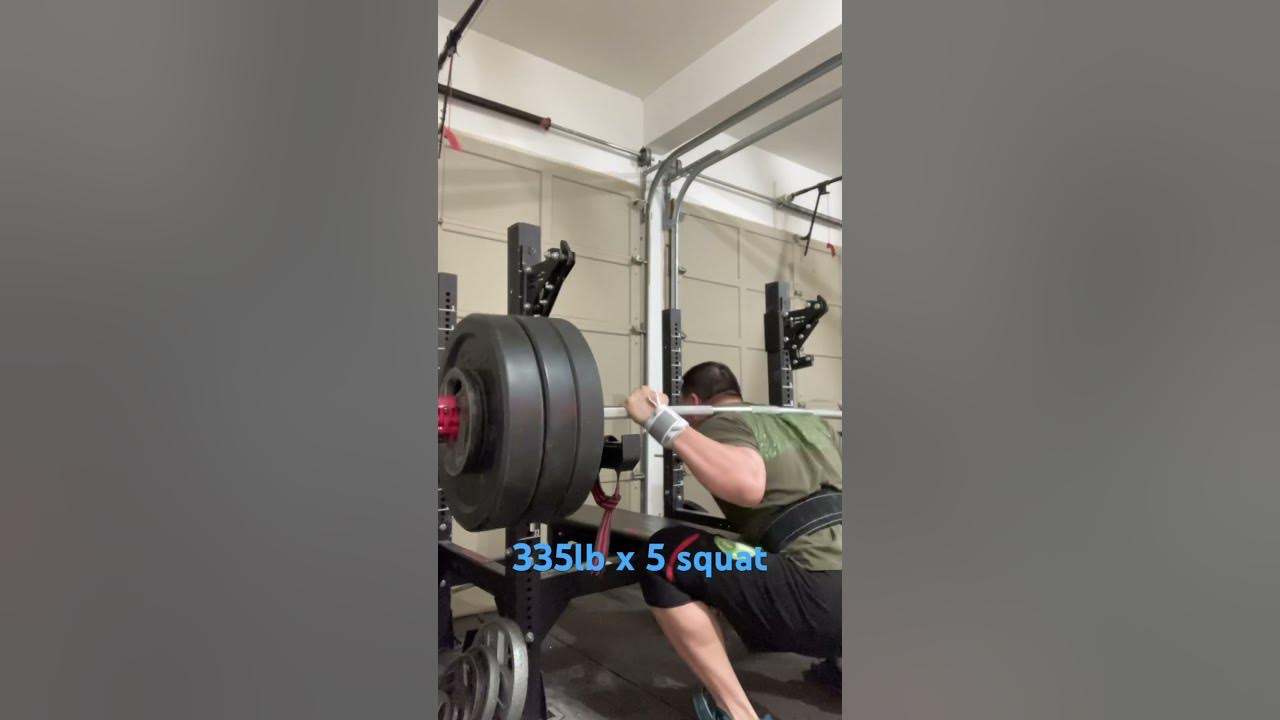 335lb x 5 squat - YouTube