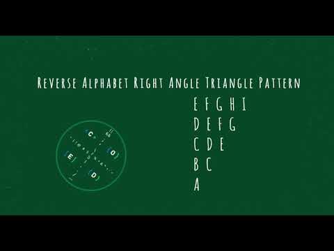 103 Alphabet Right Angle Triangle Pattern without any pre-defined method using while loop in ...