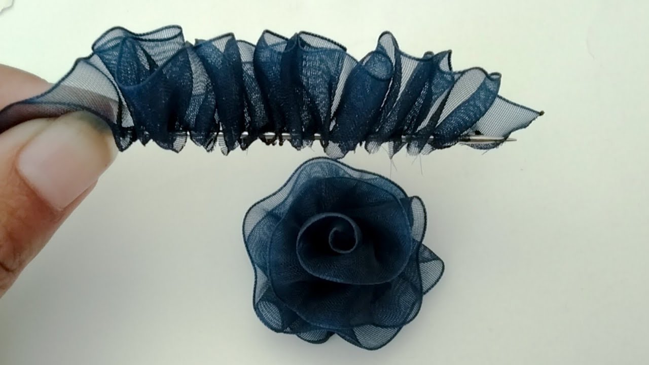 DIY - Amazing ribbon rose making | How to make ribbon rose flower ...