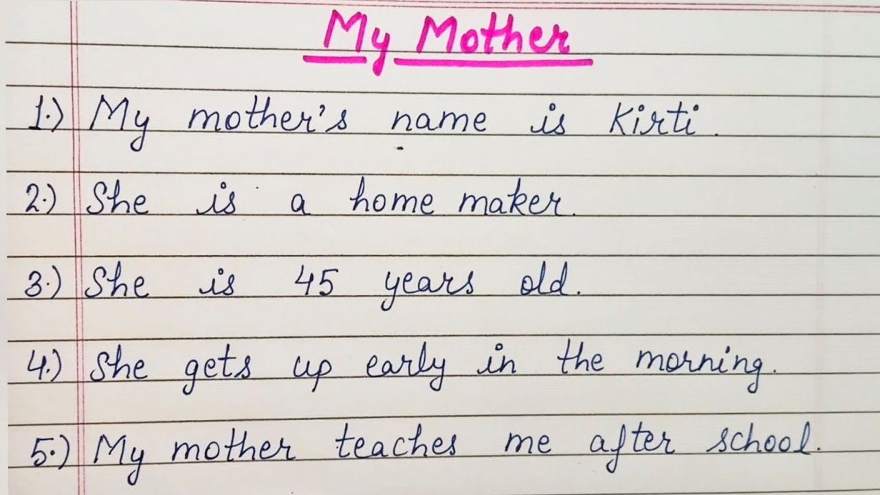 10 lines on my mother | essay in english | essay on my mother | how to ...