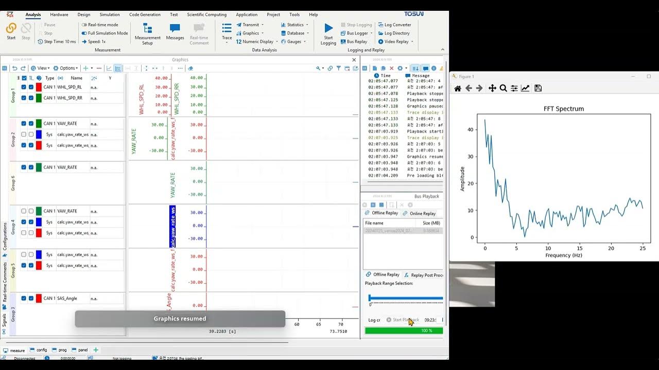 TSMaster에서 CAN 신호를 실시간 FFT하고, 계산 결과를 matplotlib으로 표시하기 - YouTube