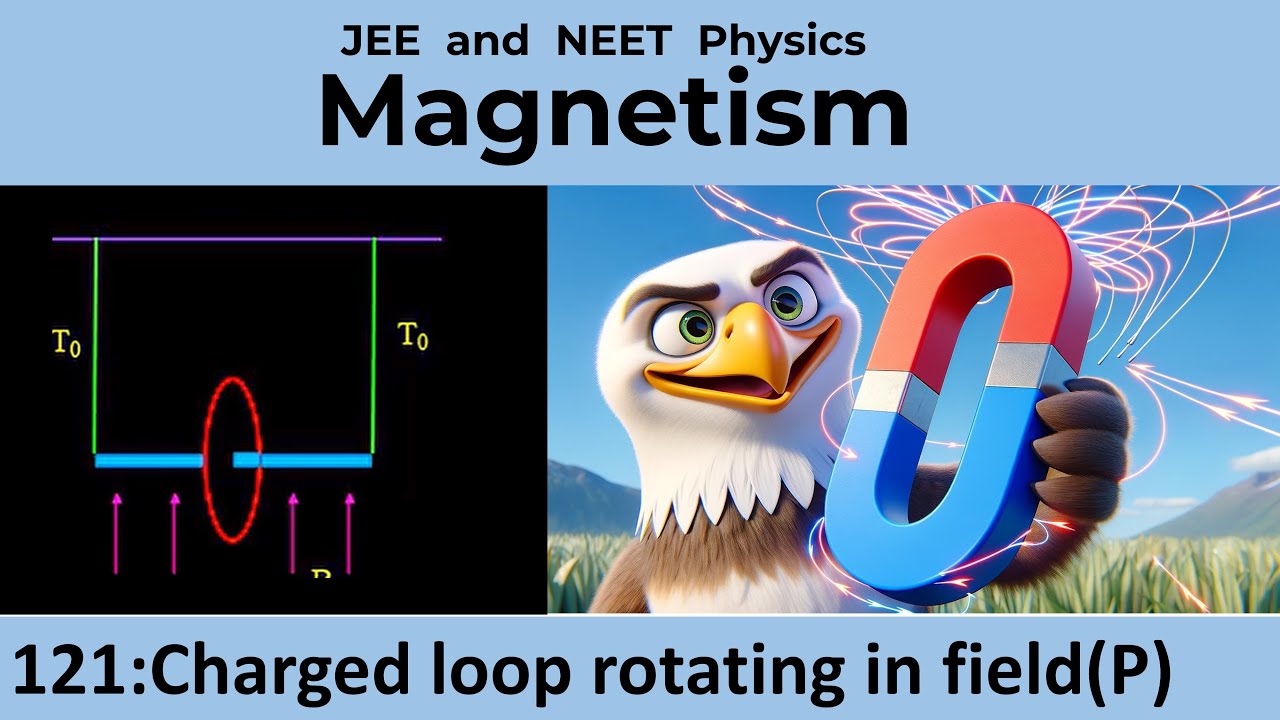 121,. Magnetism | Charged loop rotating in magnetic field - Problem ...