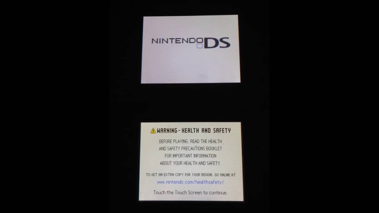 Nintendo DS Lite Startup - YouTube
