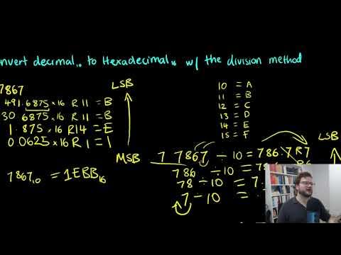 Convert Decimal to Hexadecimal using the Division Method - YouTube
