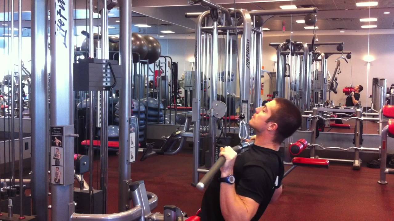 Pronated grip pull-down - YouTube