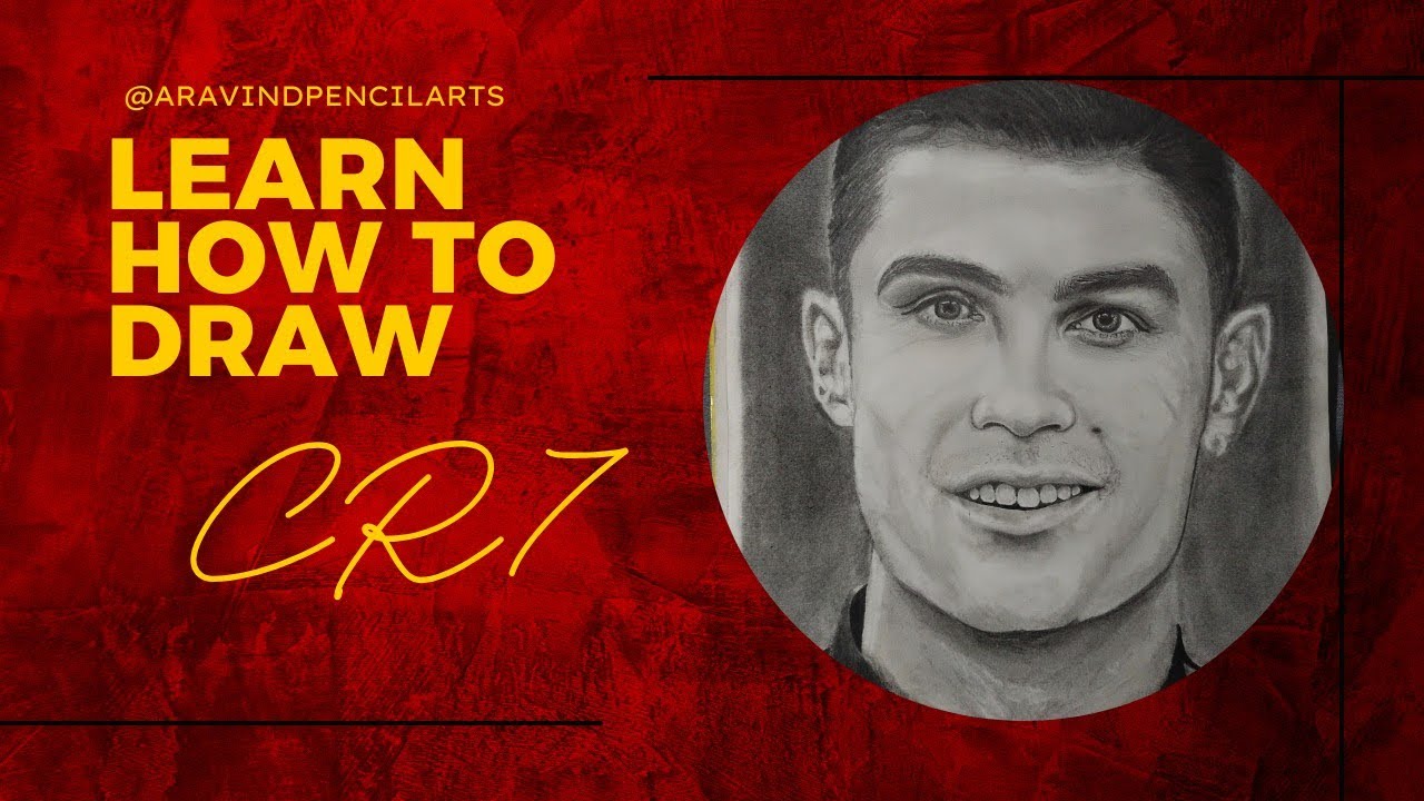Cristiano Ronaldo Portrait drawing |How to Draw easy step by step face ...
