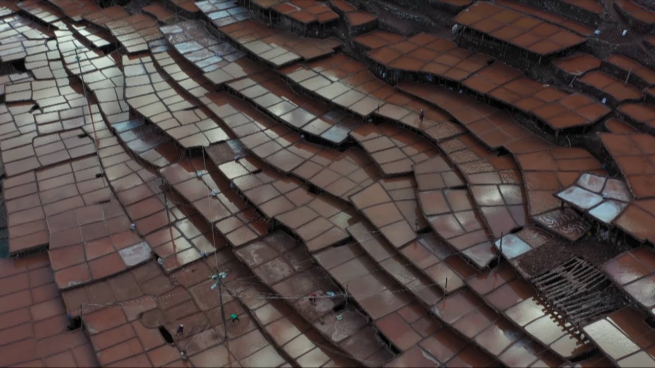 Yak Video | Amazing aerial view of ancient salt pans in China's Tibet ...