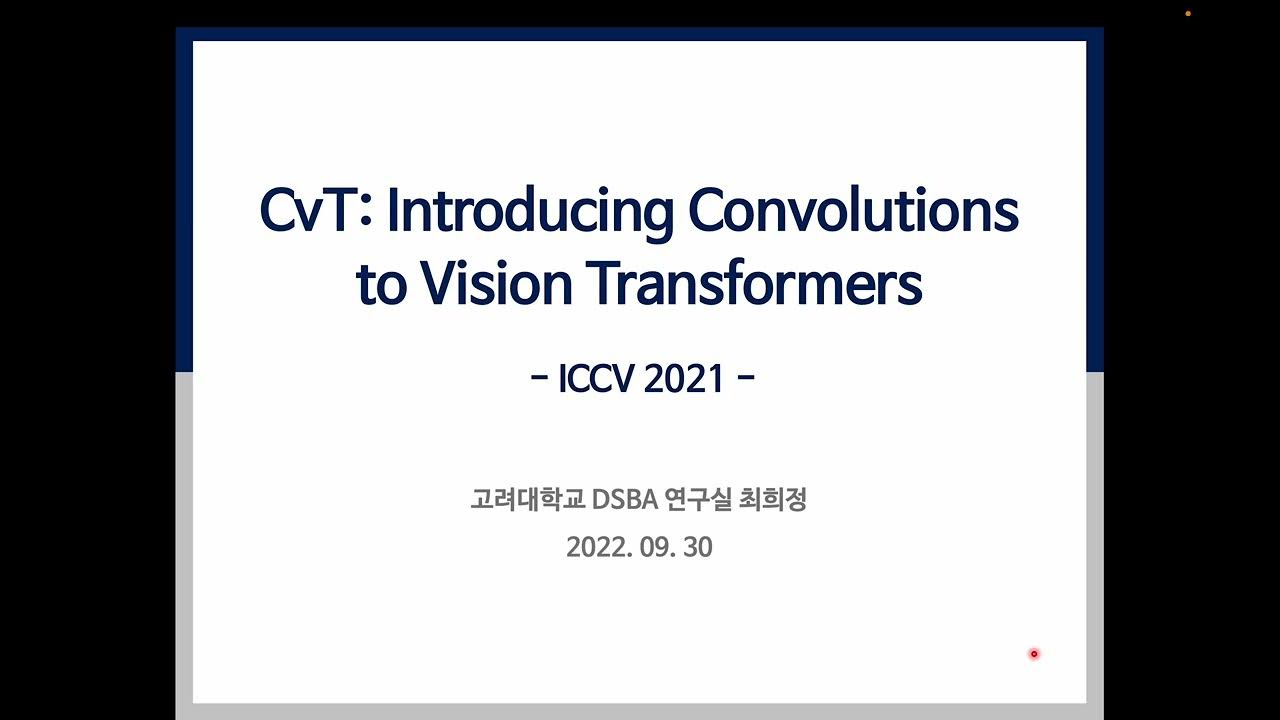 [Paper Review] CvT: Introducing Convolutions to Vision Transformers - YouTube