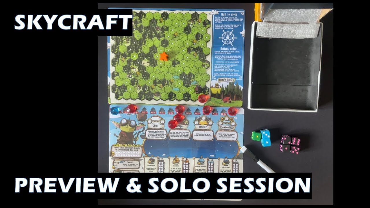 SkyCraft PnP Preview and Solo Session Board Game - YouTube