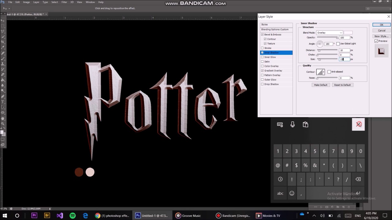 How To Harry Potter Text Effect in Photoshop - YouTube