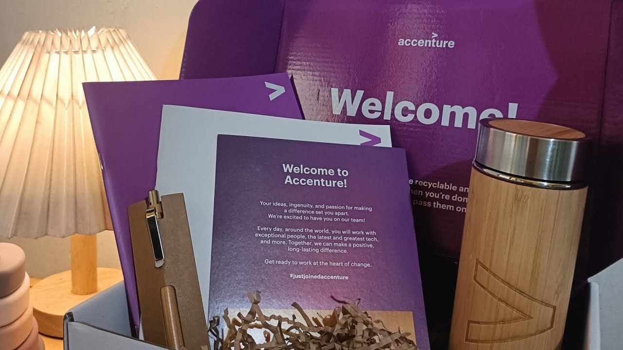 Unboxing welcome kit from accenture - YouTube