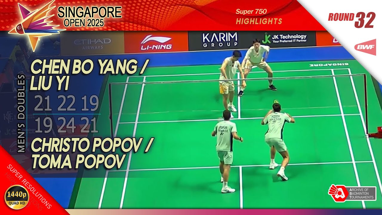 Chen Bo Yang / Liu Yi vs Christo Popov / Toma Junior Popov | Singapore ...
