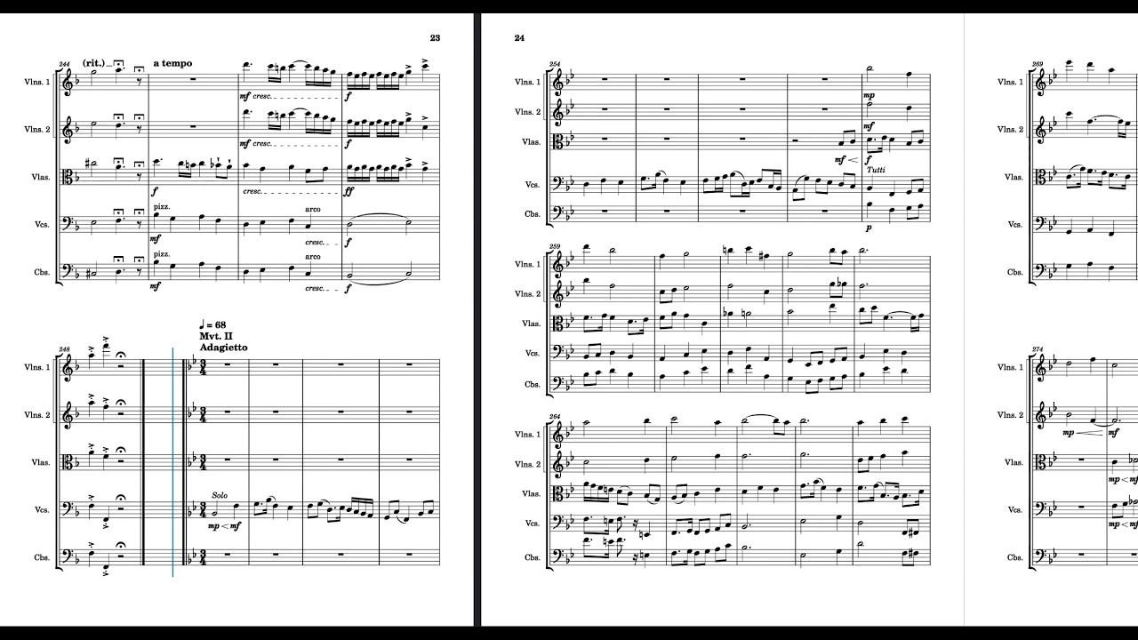 String Symphony in F Major - II. Adagietto (Original Composition) - YouTube