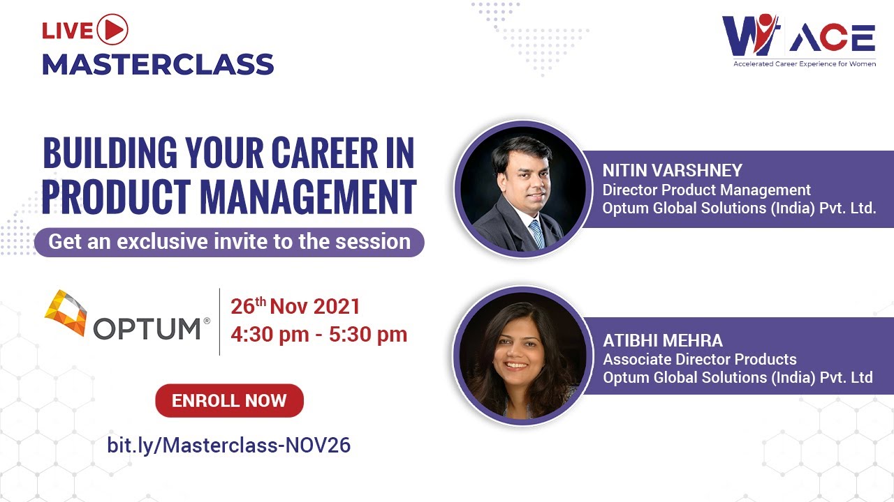 A Live Masterclass with Optum on Building your career in Product ...