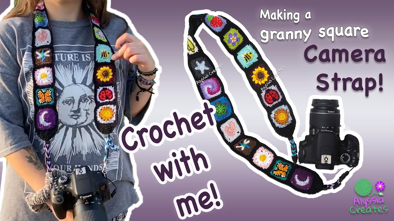 Making A Granny Square Camera Strap - Crochet With Me | Ep. 7 - YouTube