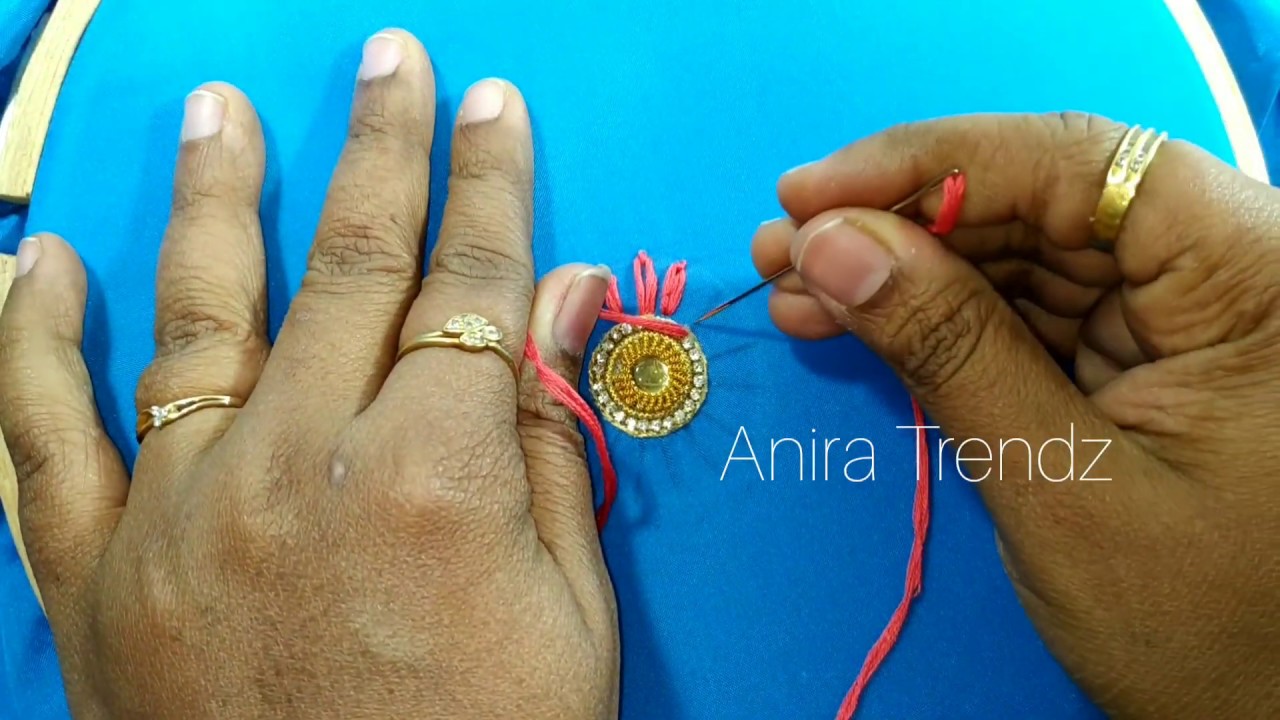 Hand Embroidery Tutorial using normal needle - Patch work all over ...