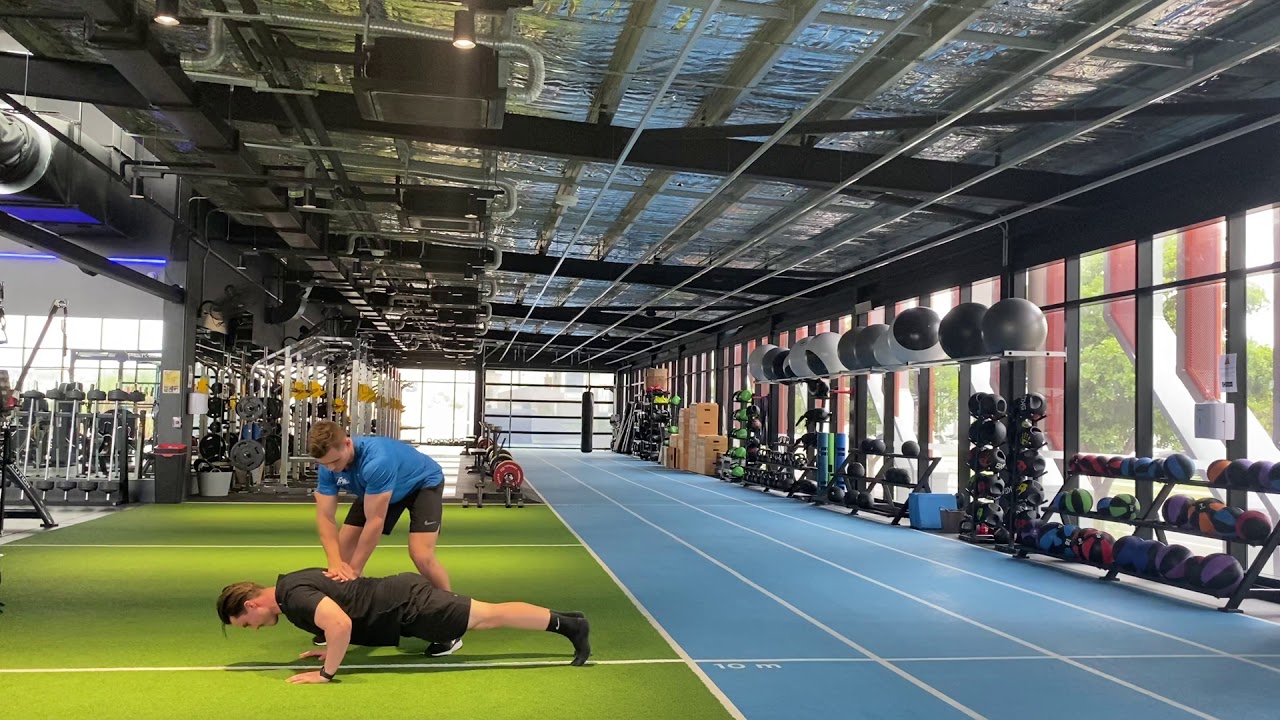 Horizontal Push- Manual Resistance Push Up - YouTube