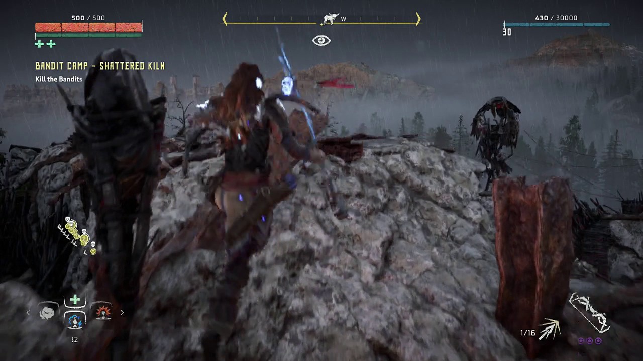 Horizon Zero Dawn Clear Bandit Camp with Shield Weave Armor and Sylens ...