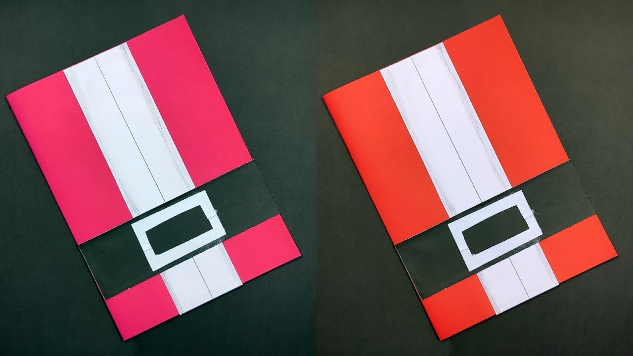 Santa Claus Greeting Card || Santa Suit Card | How to make Santa ...