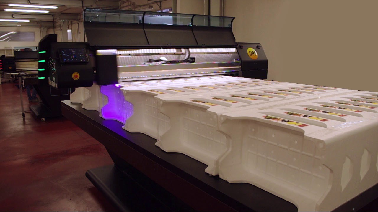 Polystyrene printing with industrial digital printer Eagle UV XL 130 ...