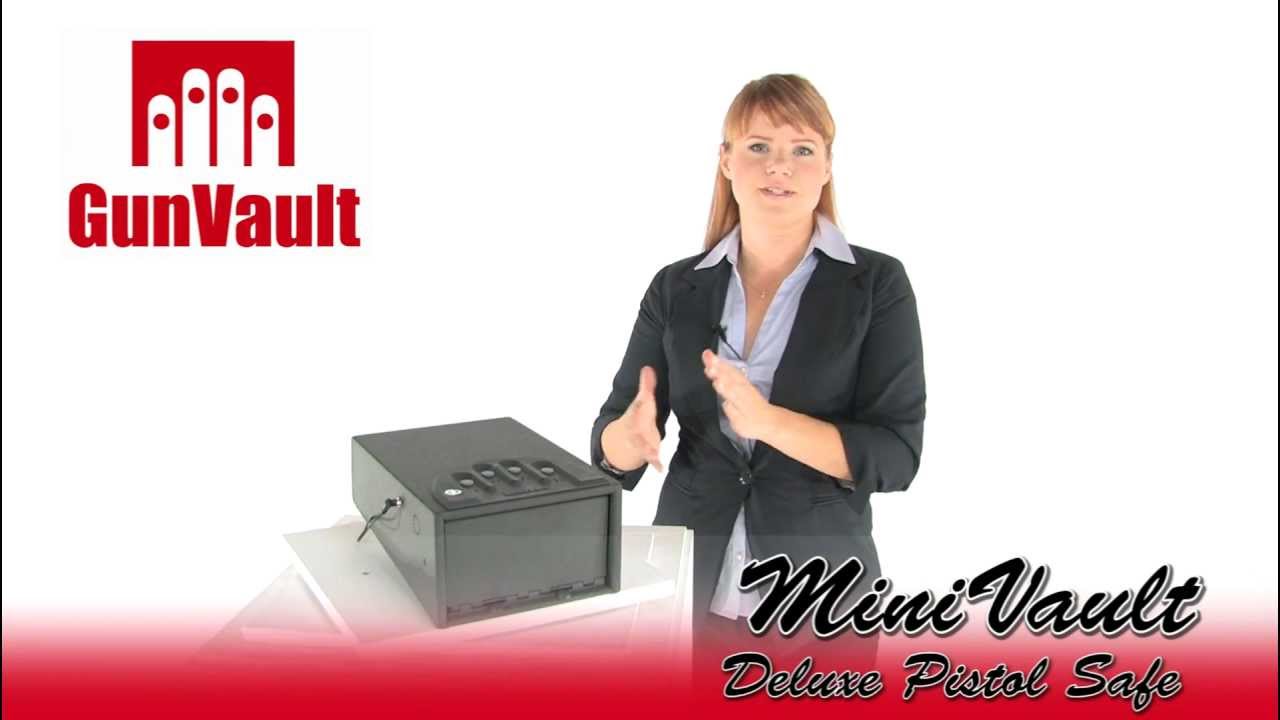 GunVault GV1000C-DLX MiniVault Deluxe Digital Pistol Safe - YouTube