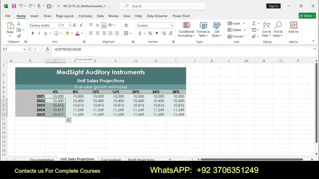 New PerspectivesExcel 2019 Module 3: SAM Project 1b Module 3: SAM ...