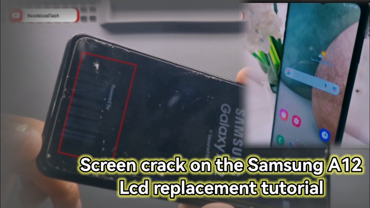 How to replace cracked screen Samsung a12,Tutorial - YouTube