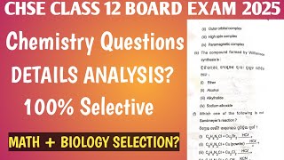 Chse Class 12 Chemistry Questions Paper Analysis 2025 100 Selection ...