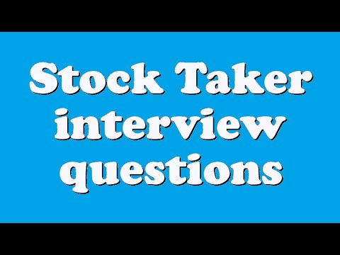 Stock Taker interview questions - YouTube