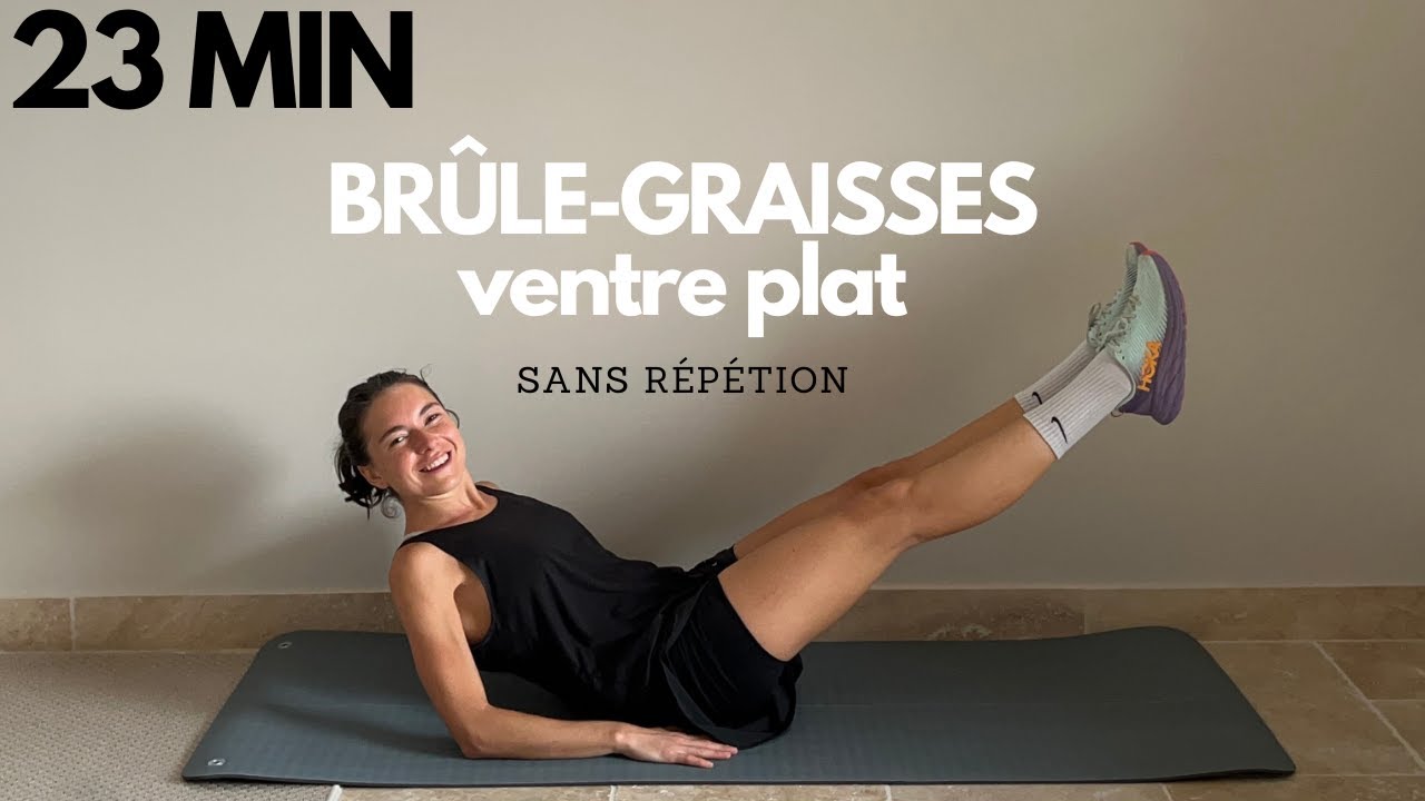 23 MIN BRULE GRAISSES VENTRE PLAT - cardio abs workout - YouTube