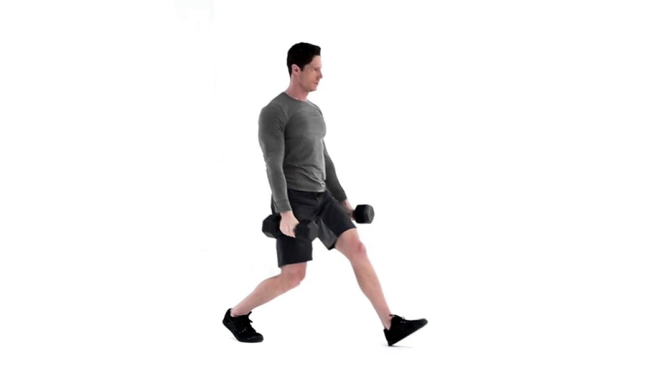 Bodybuilding exercises : Dumbbell Hammer Curl to Lunge to Press - YouTube