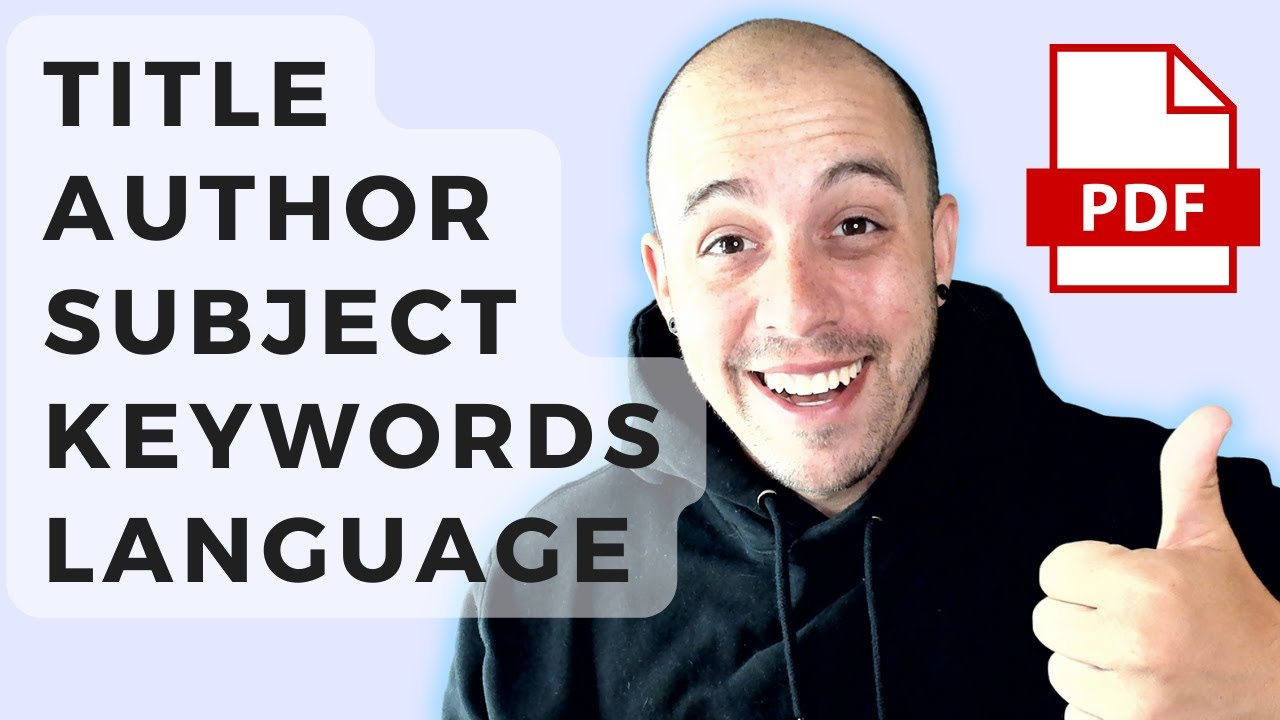 How To Set Title Keywords Subject Author And Language In Adobe How To Set Title Keywords Subject Author And Language In Adobe