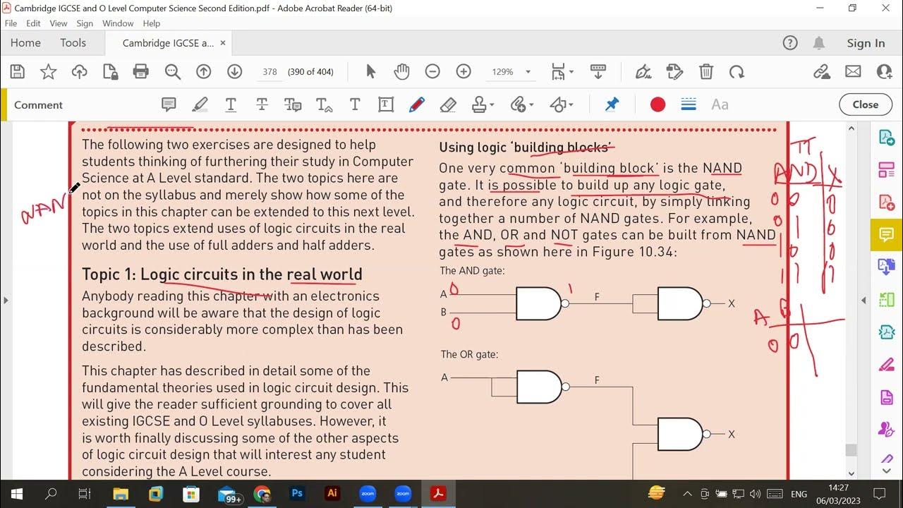 O Level CS-2210 | Chapter 10 | Boolean Logic | Universal Gate | And Or ...