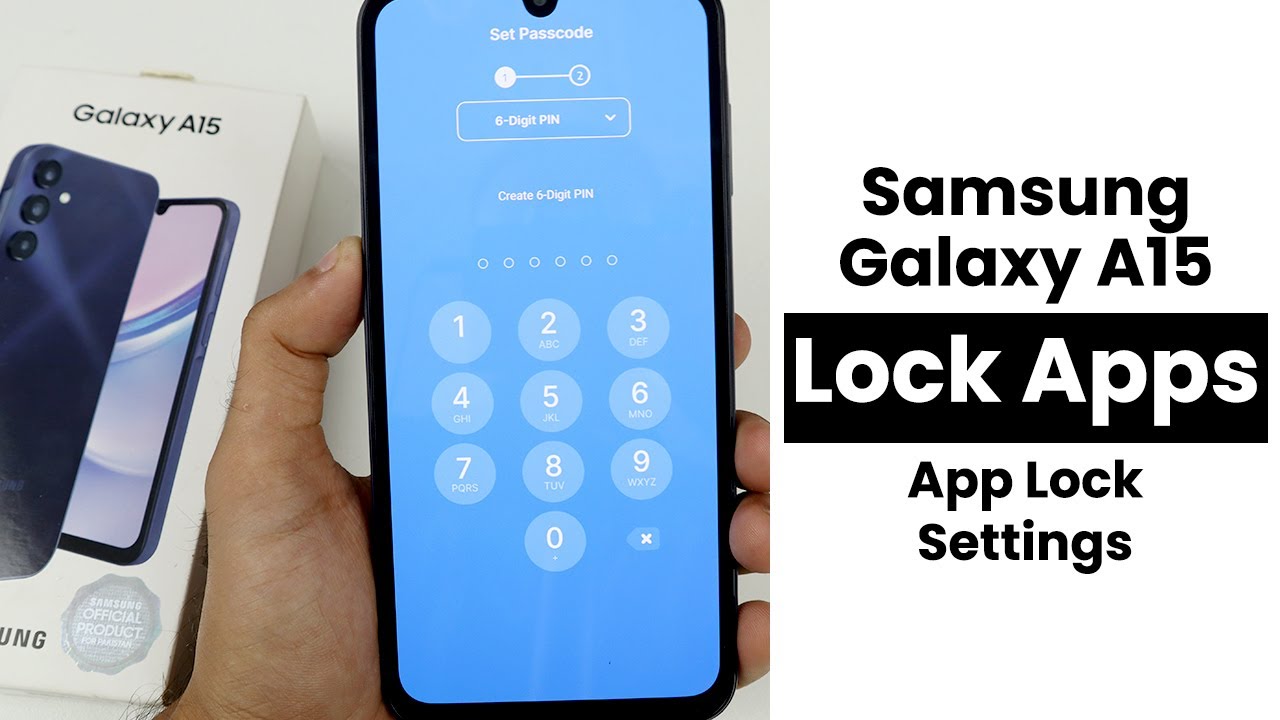 How to Lock Apps In Samsung Galaxy A15 | App Lock Settings - YouTube