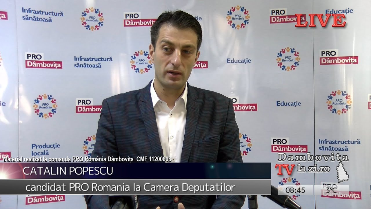 CATALIN POPESCU, candidat PRO România Dâmbovița la Camera Deputaților ...