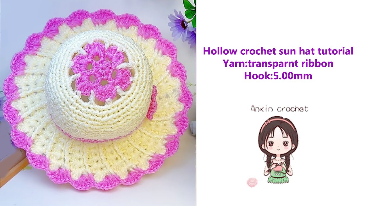Summer sun crochet hat tutorial for beginner.easy to crochet! - YouTube