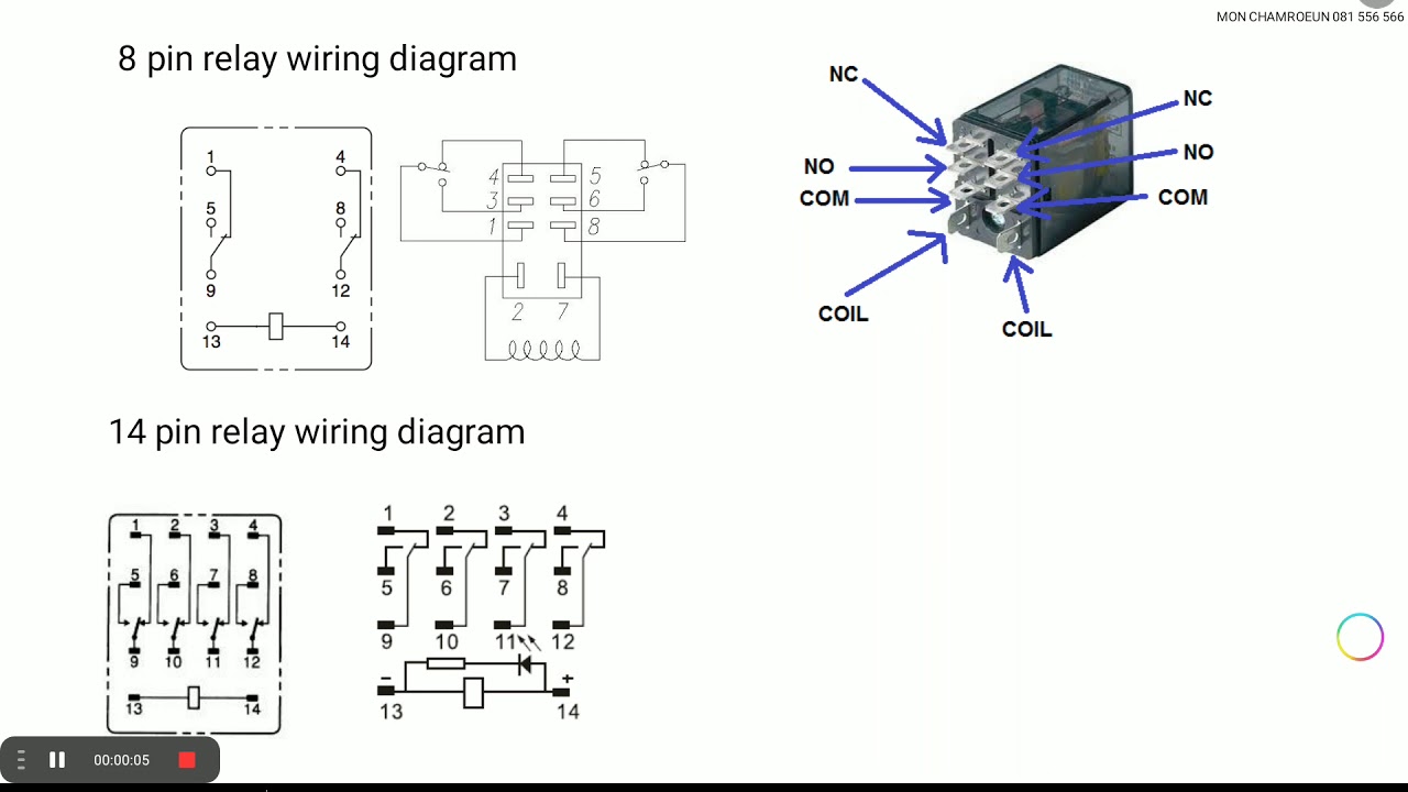 relay switch 2 រឺឡេជំនួយ ប្រព័ន្ធបញ្ជាម៉ូទ័រអគ្គិសនី - YouTube