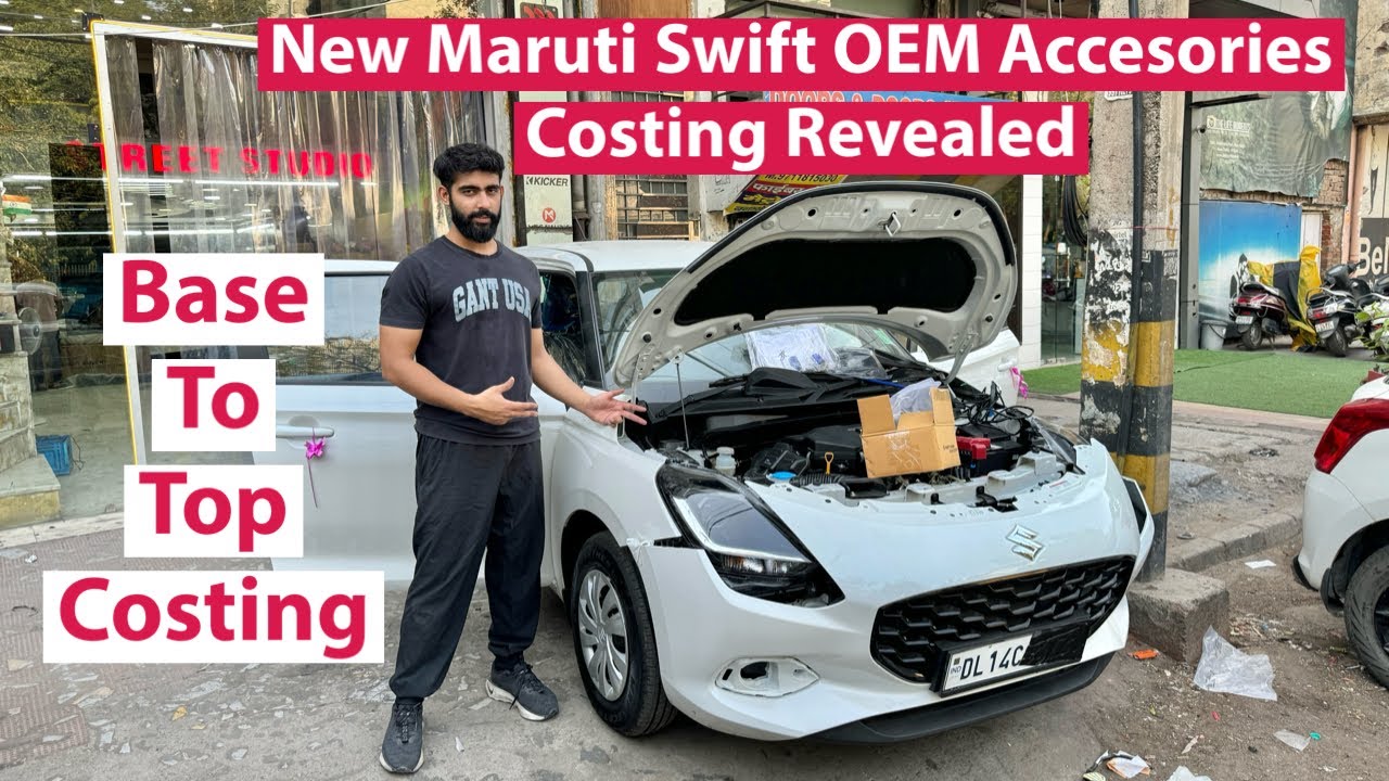 New Maruti Swift OEM Accesories With Pricing | 2024 Maruti Swift Base ...