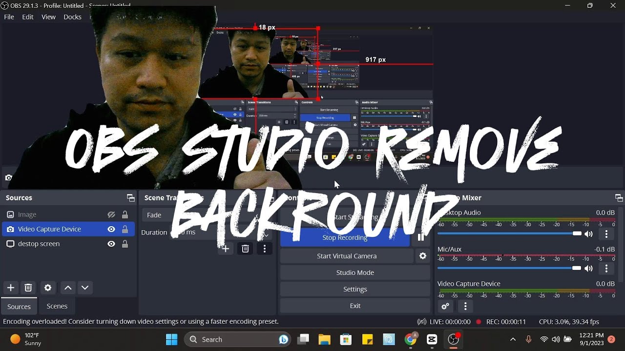How to Remove Back Round in OBS Studio - YouTube
