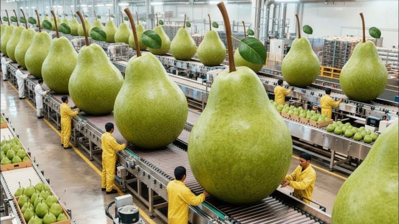 Pear Desserts Manufacturing Process | Inside Food Factory Production ...