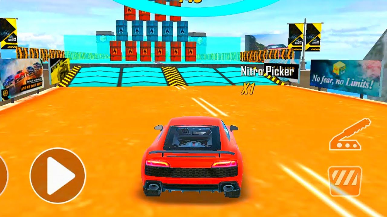 Mega Ramp Car Racing 3D Gameplay | Ramp Car Race Mission New Level ...