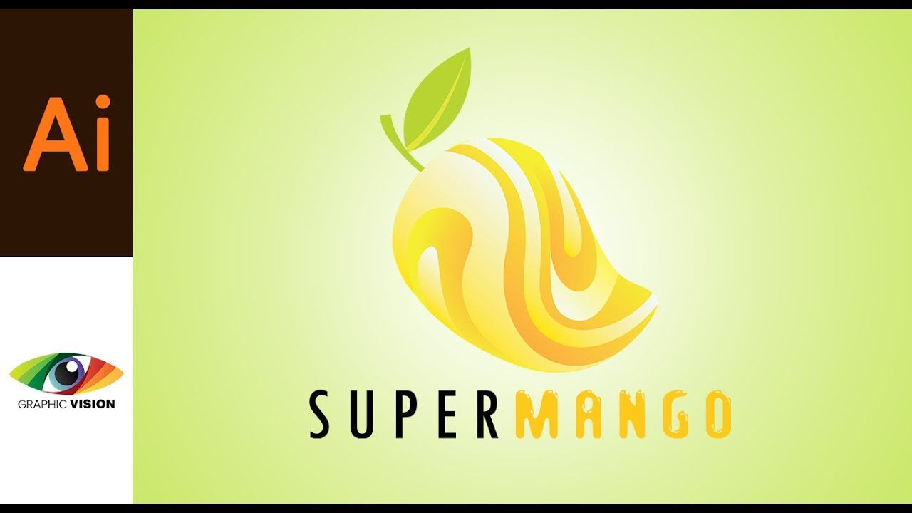 Adobe Illustrator mango logo design - YouTube