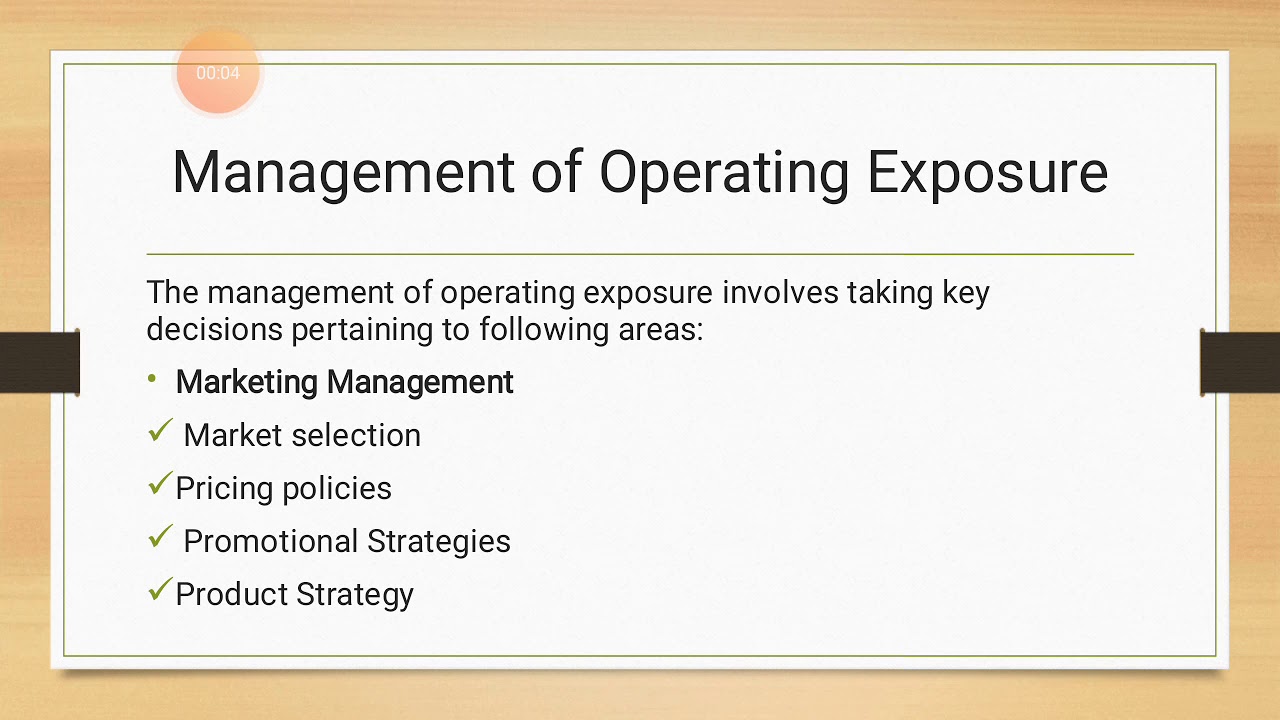 Management of operating exposure - YouTube
